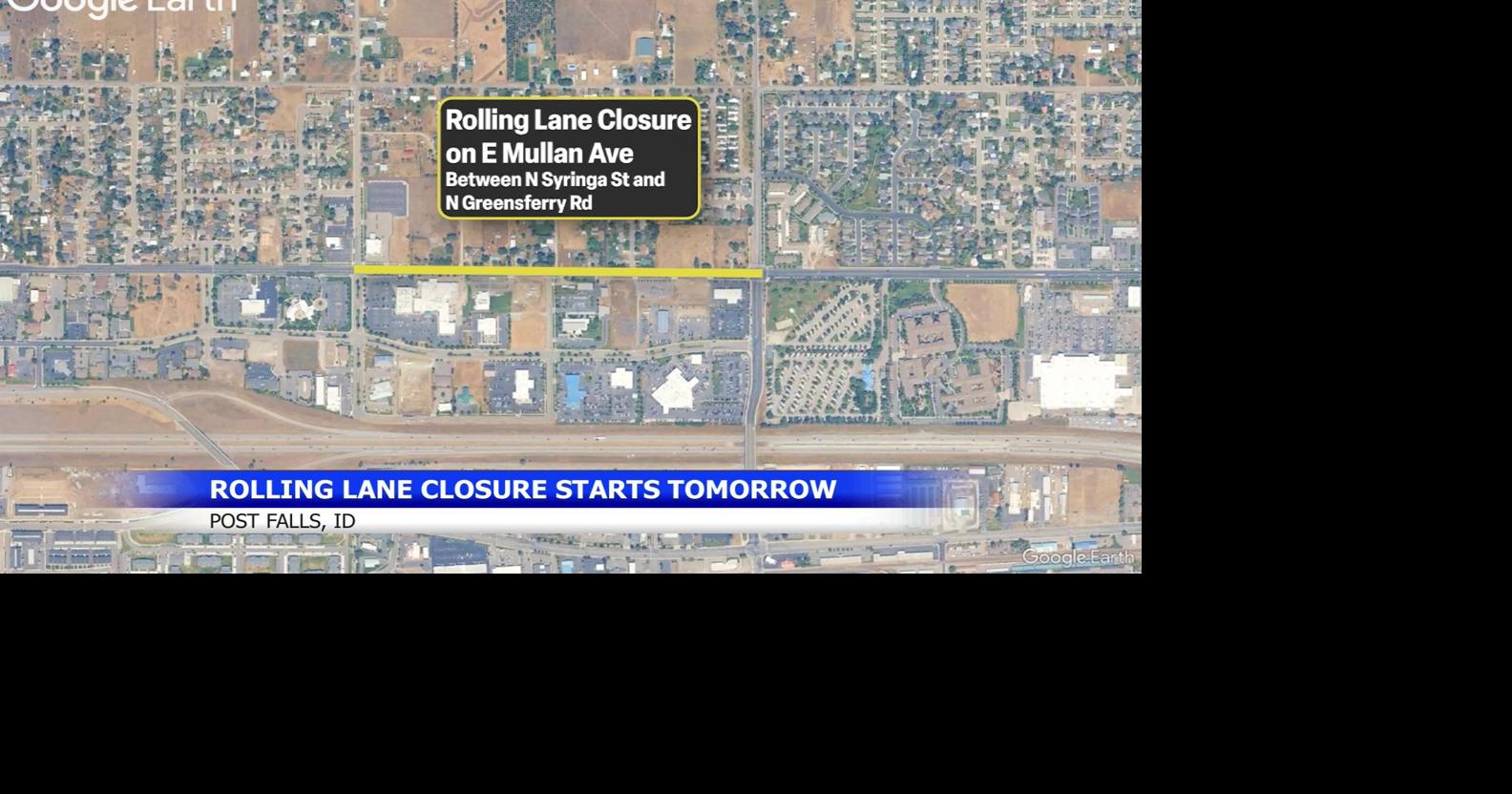 Lane closure on East Mullan Avenue starts in Post Falls | Idaho News ...