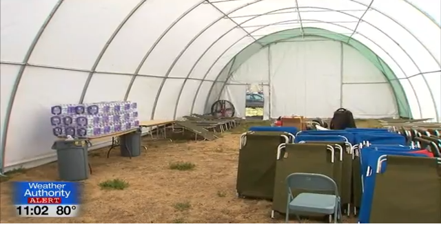 Contention stirs over cooling tent at Camp Hope | Spokane News | khq.com