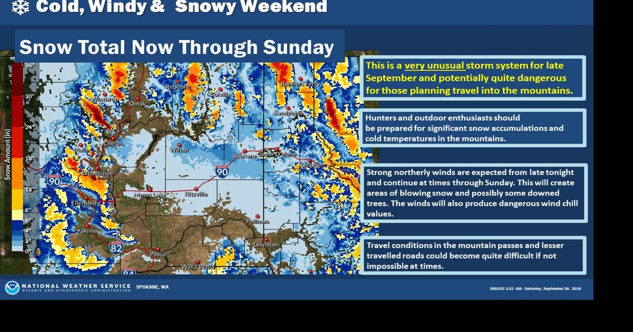 NWS: Snow totals, now through Sunday, from "very unusual" storm ...