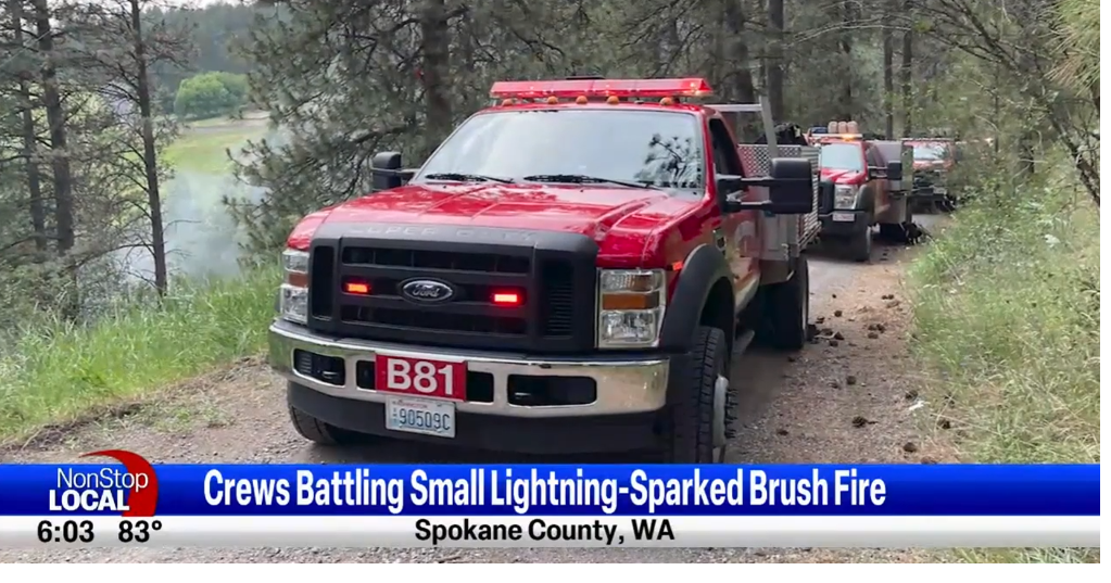 Lightning-sparked brush fire in Spokane County | Wildfires | khq.com
