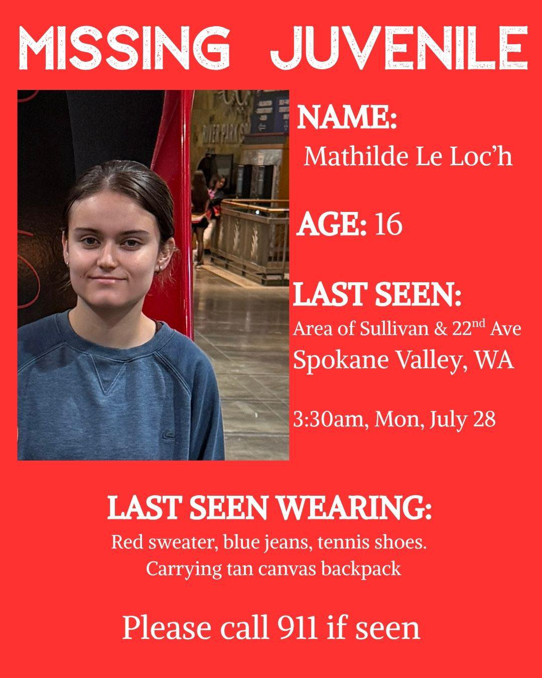 Foreign exchange student found after disappearing from Spokane Valley ...