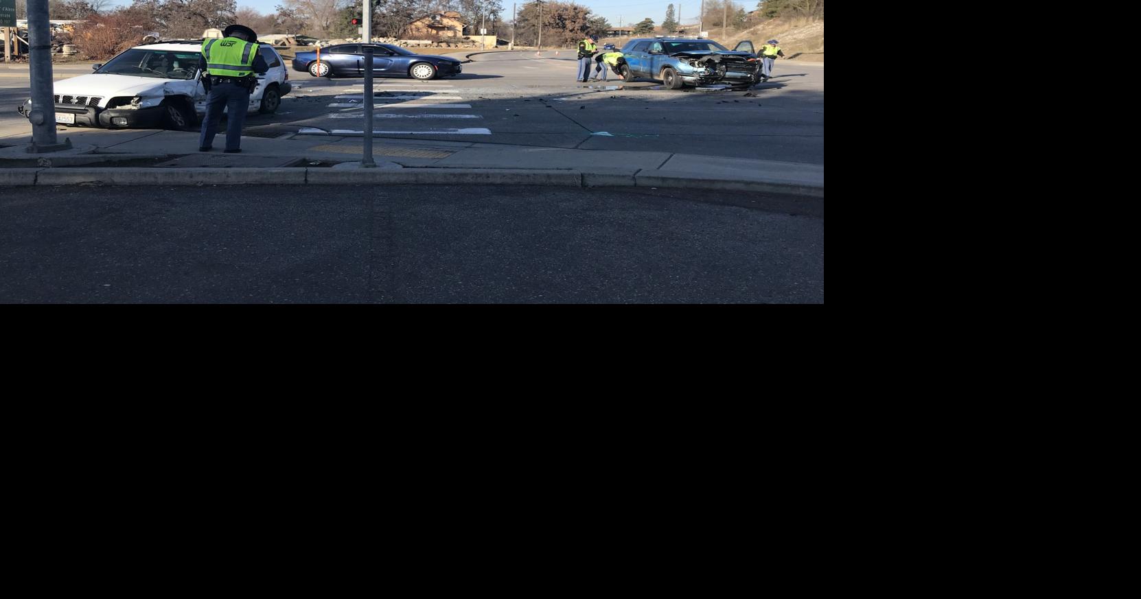 Spokane Valley Police vehicle involved in crash on SR-27 at Mansfield ...