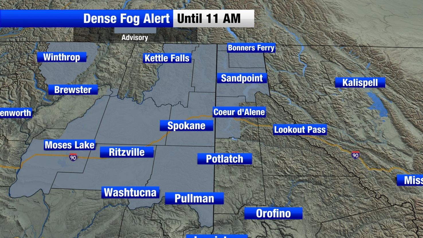 Widespread dense fog impacts the Inland Northwest for the morning ...
