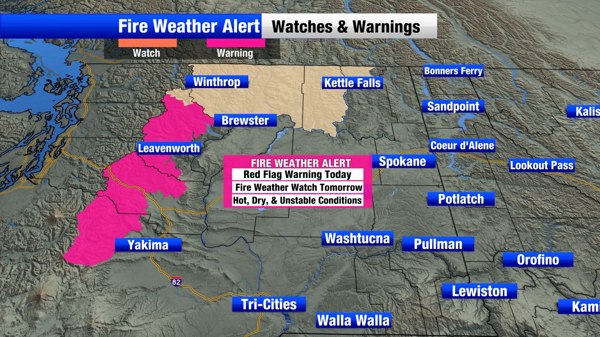 Hot, dry, and unstable conditions prompt fire danger concerns | Weather ...