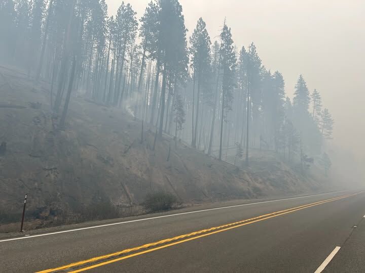 US 97 Blewett Pass back open despite Labor Mountain Fire | Spokane News ...