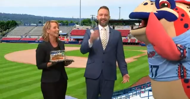 Spokane Indians mascot, Ribby the Redband Trout, visits NonStop Local ...