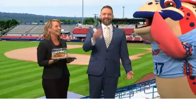 Spokane Indians mascot, Ribby the Redband Trout, visits NonStop Local ...