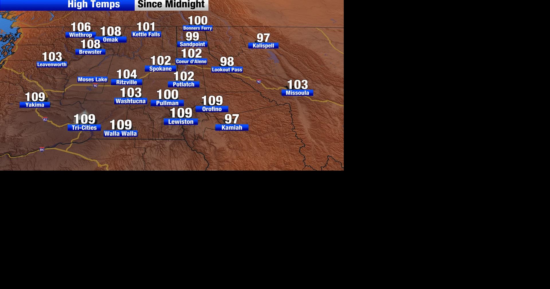 Hottest temperatures of 2023 happening now in the Inland Northwest ...
