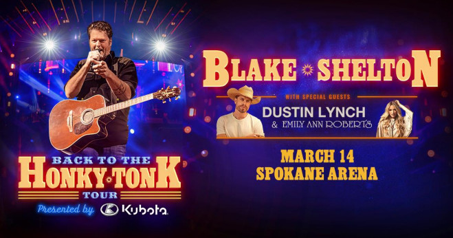 Get your boots and hat ready, Blake Shelton will be at Spokane Arena on ...