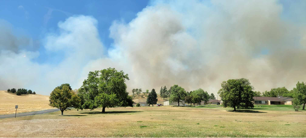 Large brush fire sparks near South Gray Road near Cheney | | khq.com