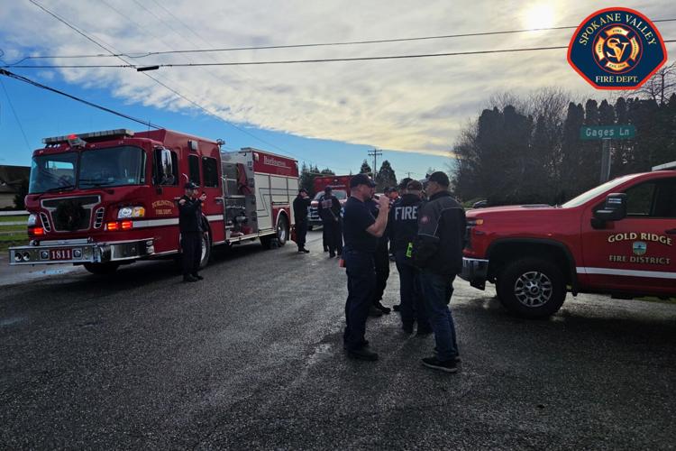 Spokane Valley, City of Spokane Swiftwater Rescue team stages prepares ...