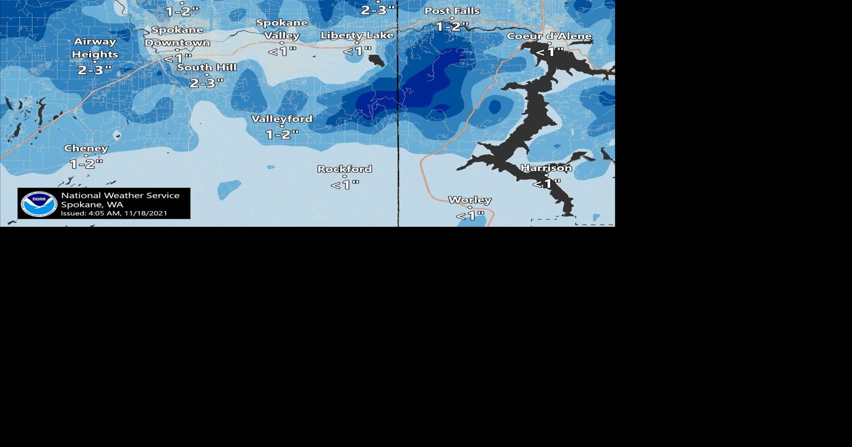 Winter is here: Which areas around Spokane may see the most snow this ...
