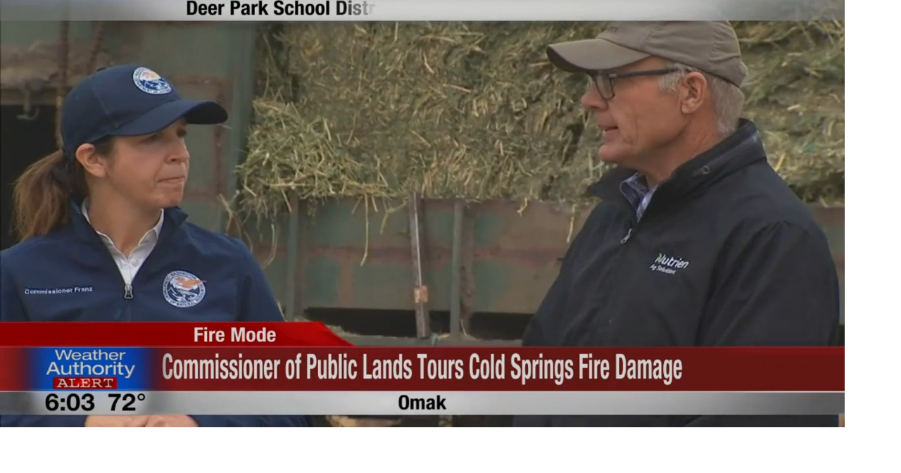 Commissioner Hillary Franz tours Cold Springs Fire Damage | Spokane ...