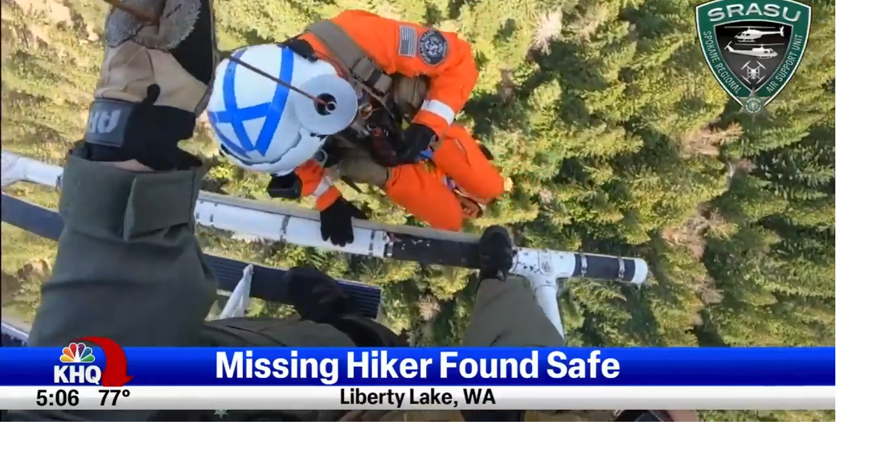 Video shows missing hiker rescued in Liberty Lake | Spokane News | khq.com