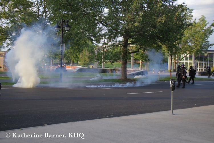 PHOTOS: Police are firing teargas and rubber bullets at protesters in ...