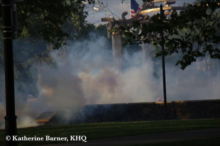 PHOTOS: Police are firing teargas and rubber bullets at protesters in ...