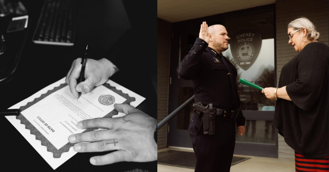 Interim Cheney police chief sworn in at ceremony | Spokane News | khq.com