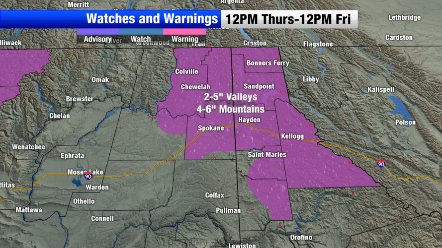 Winter Weather Advisory Issued as Snow Moves in Thursday | Spokane News ...