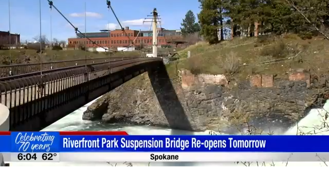 Riverfront Park suspension bridge reopens Wednesday | Spokane News ...