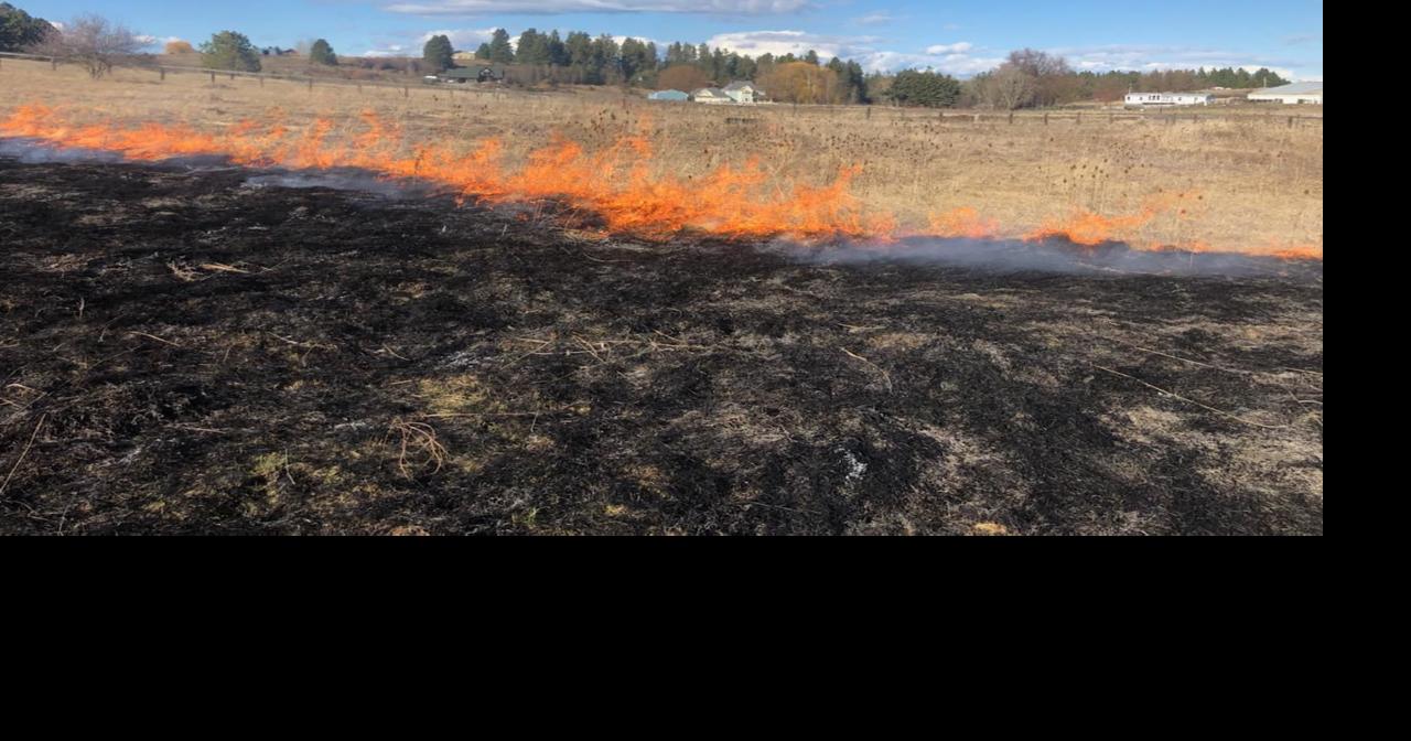 Spokane County Fire District 8 firefighters on scene of brush fire ...