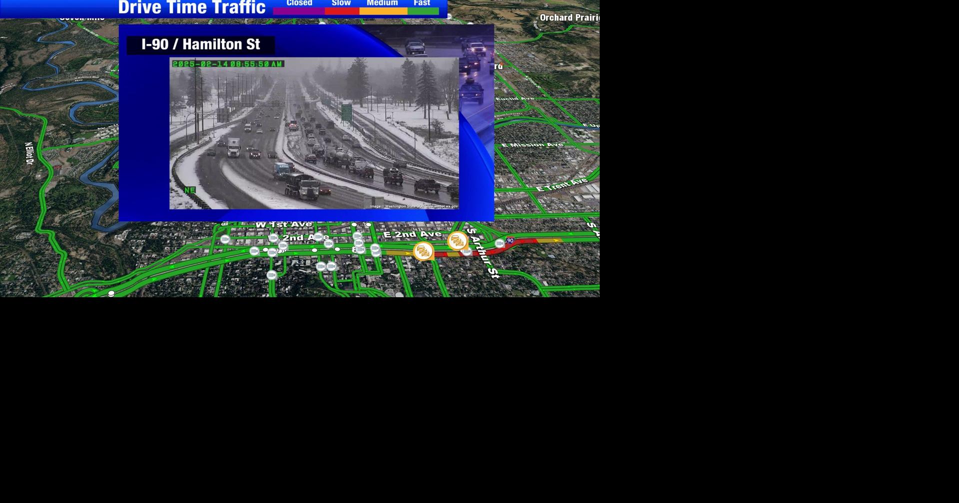 Crash on I-90 slows eastbound traffic near Altamont Street | Spokane ...