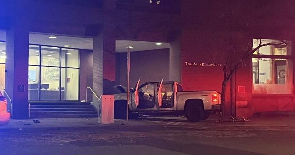 Car drives into historic downtown Spokesman-Review building | Top Story ...