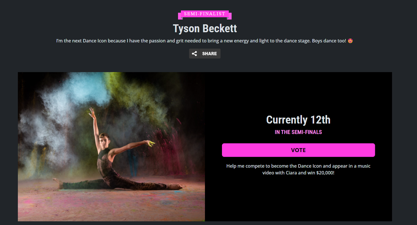 dance icon voting