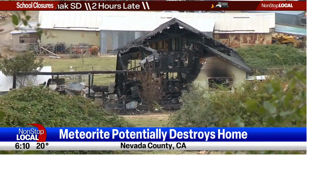 Meteorite potentially destroys home in California | Spokane News | khq.com