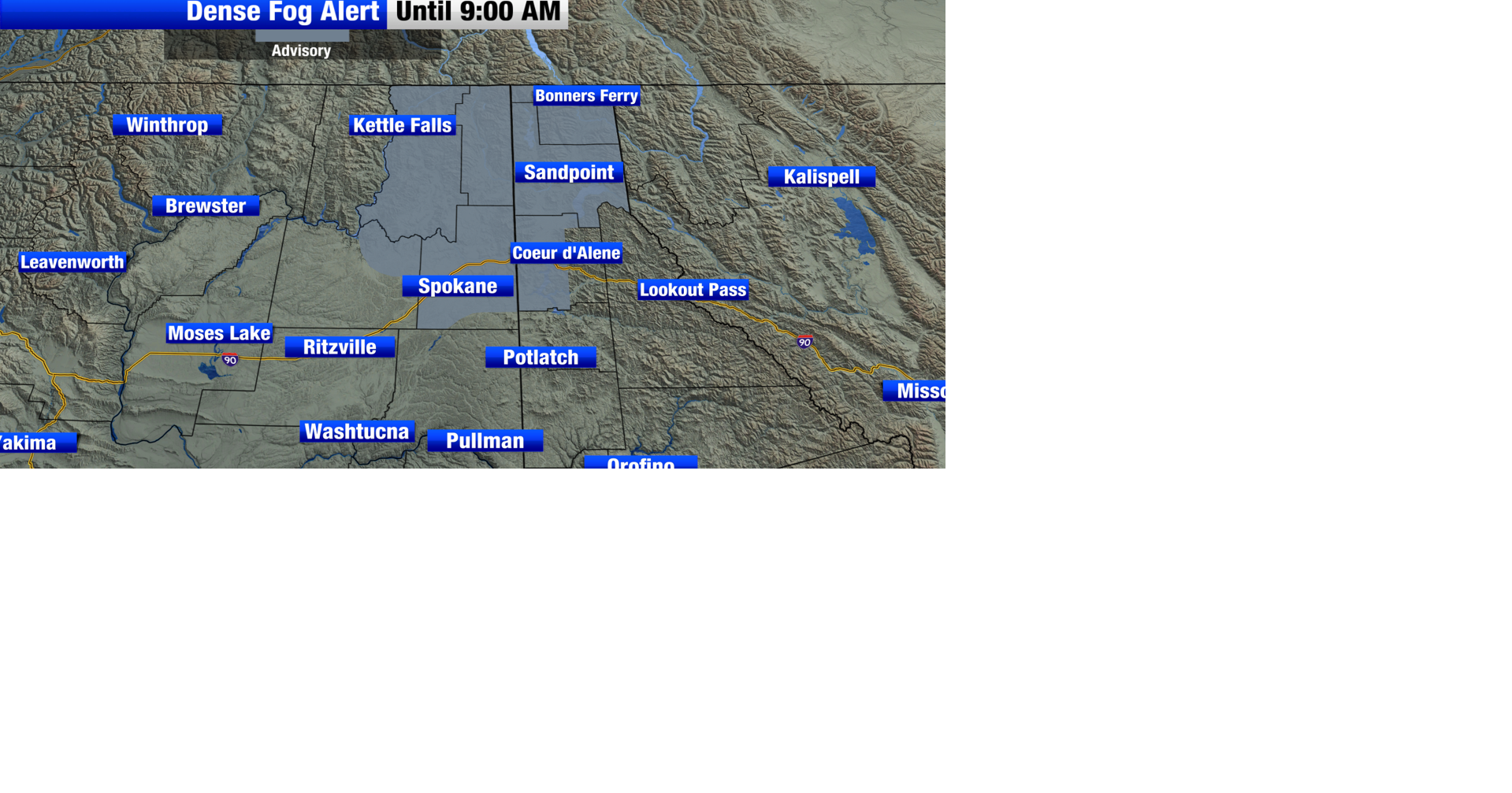 Dense fog advisory and freezing temperatures for the morning commute ...