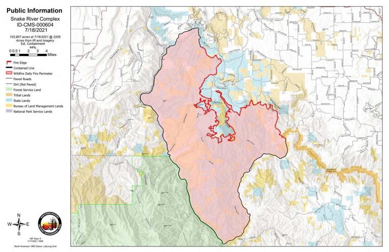 Evacuations adjusted for Snake River Complex Fire burning over 100k ...