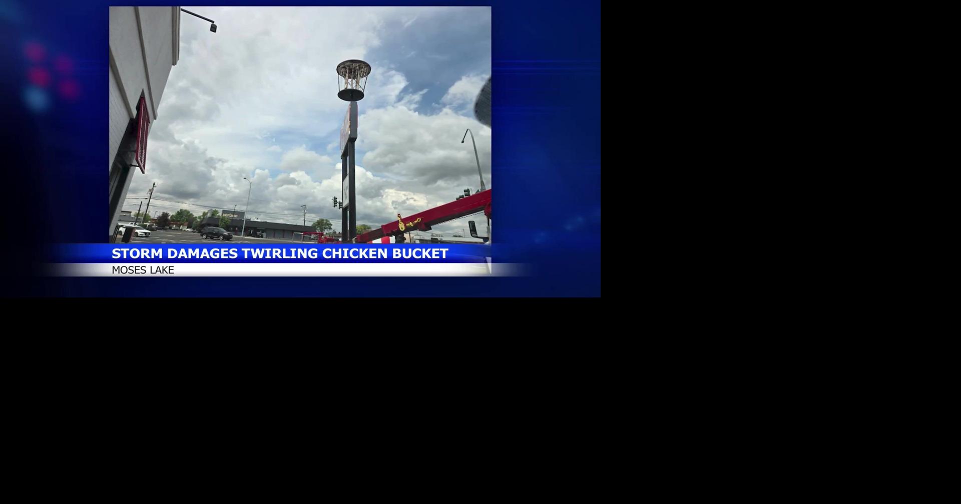 Moses Lake KFC bucket sign damaged in storm will stay up | Spokane News ...