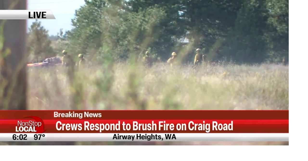 Craig Road reopen due to brush fire in Airway Heights, fire contained ...