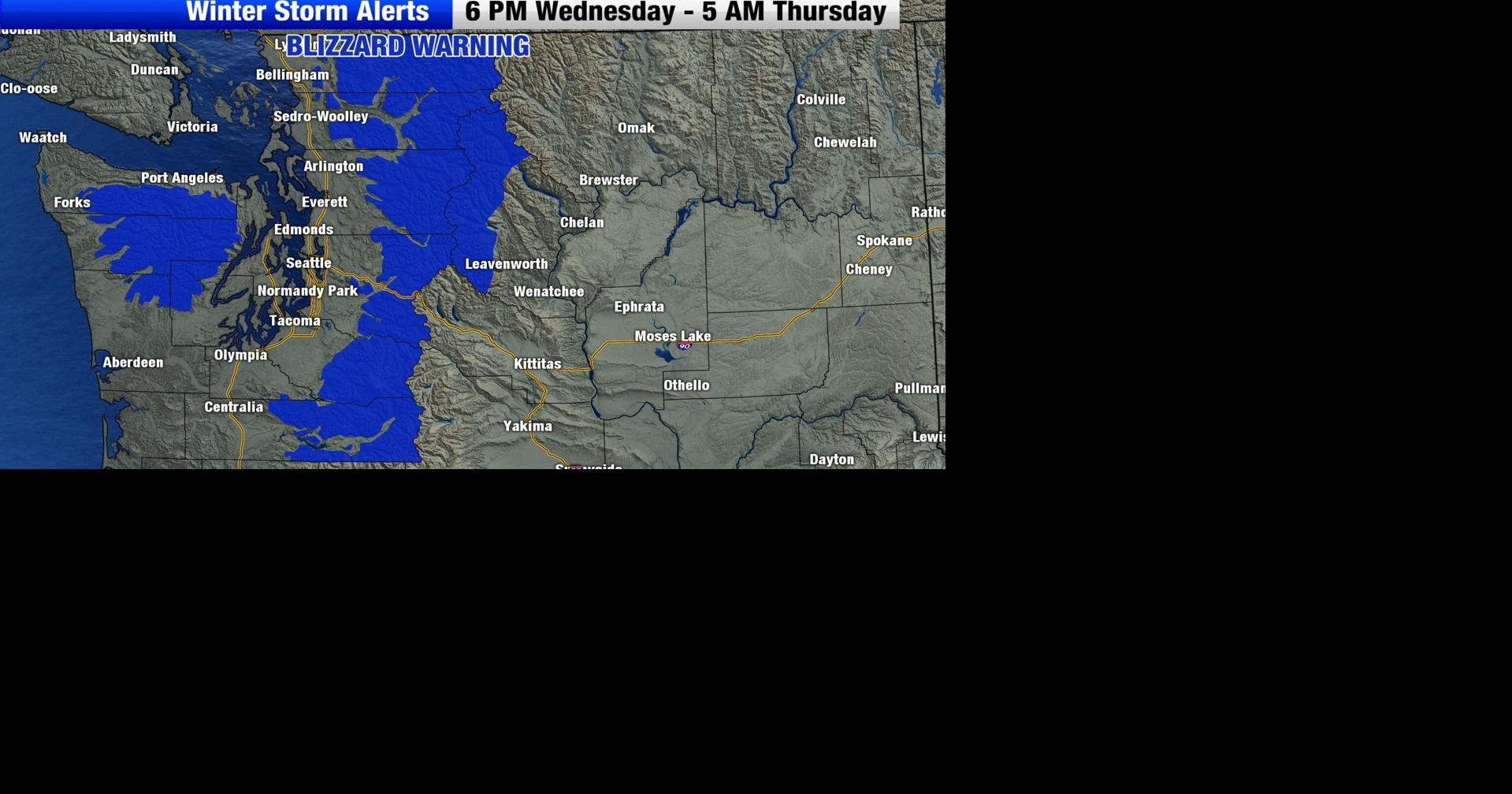 Blizzard Warning for the Cascades and strong winds for everyone ...