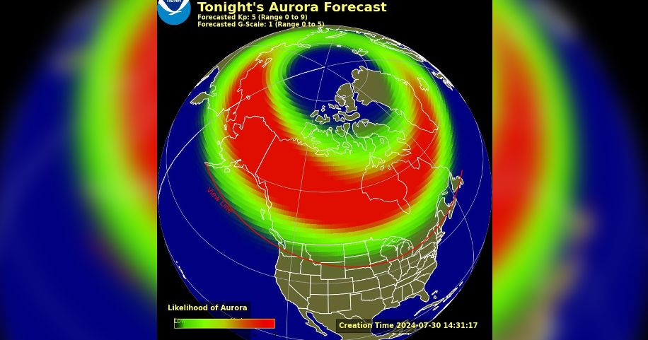 Northern Lights could be visible in Washington and Idaho on Tuesday ...