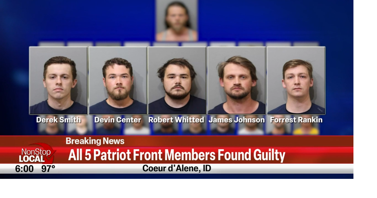 Five Patriot Front members found guilty of conspiracy to riot | Spokane ...