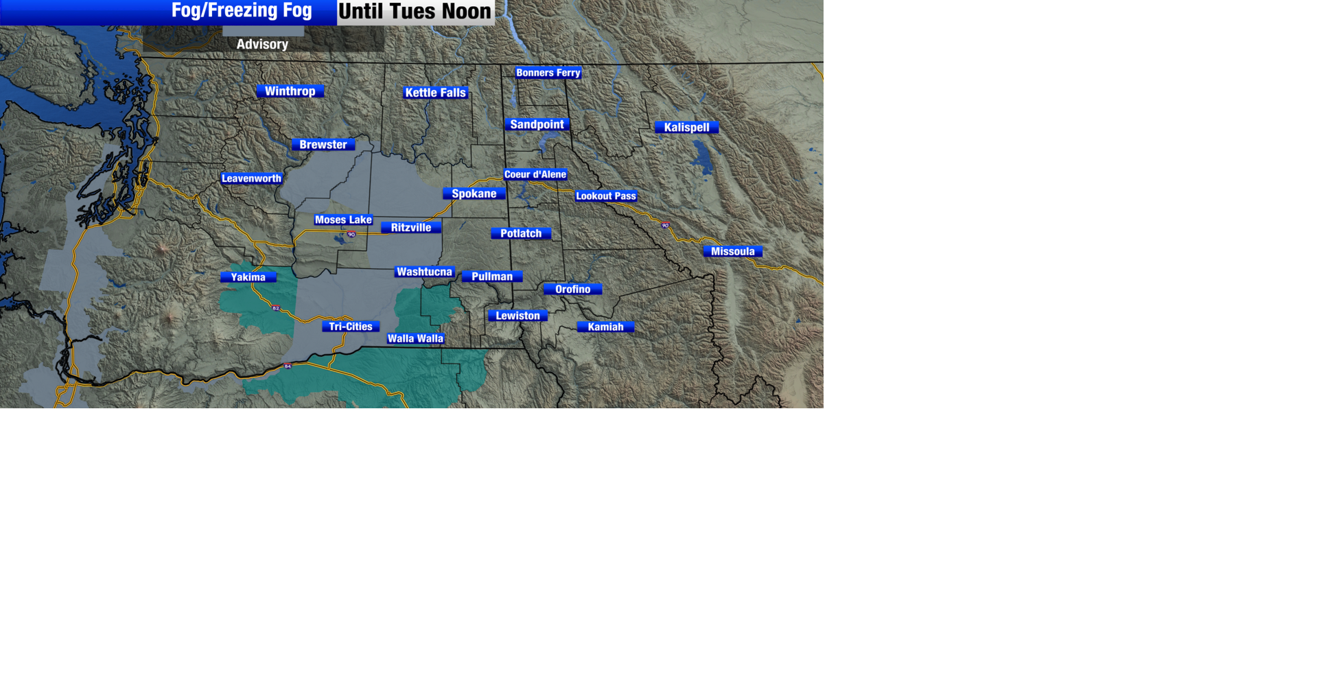 Dense and freezing fog advisories in place for the morning commute ...
