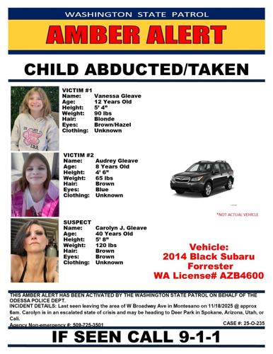 Amber Alert issued for two abducted girls in Western Washington ...