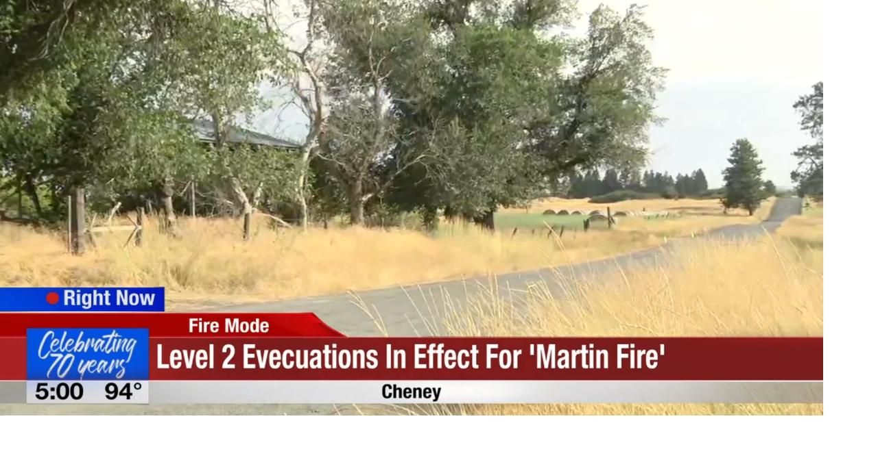 Level 2 evacuations in place for Martin Fire burning 13 miles south of ...