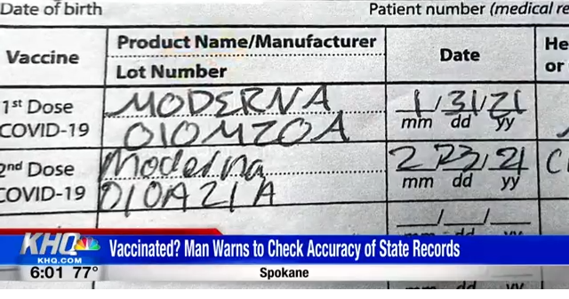 Does your COVID vaccine card match state immunization records? One ...
