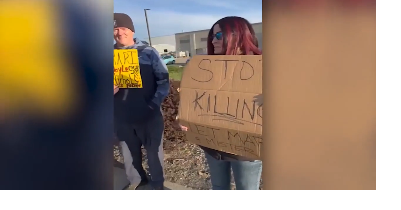 Protesters gather outside Spokane Valley SCRAPS | Spokane News | khq.com