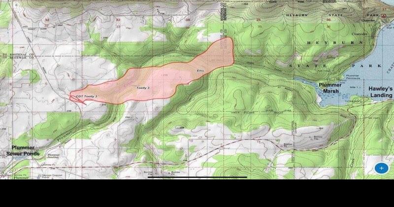 Totely Fire burning near Plummer burning 650 acres, 15% contained ...