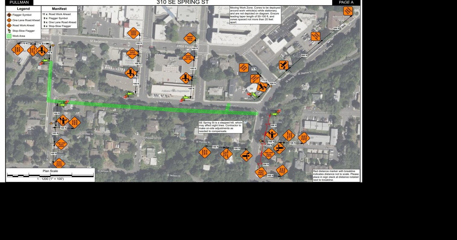 Traffic control work begins in Pullman Monday | Spokane News | khq.com