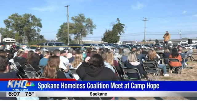 Spokane Homeless Coalition meets at Camp Hope, WSDOT works to maintain ...