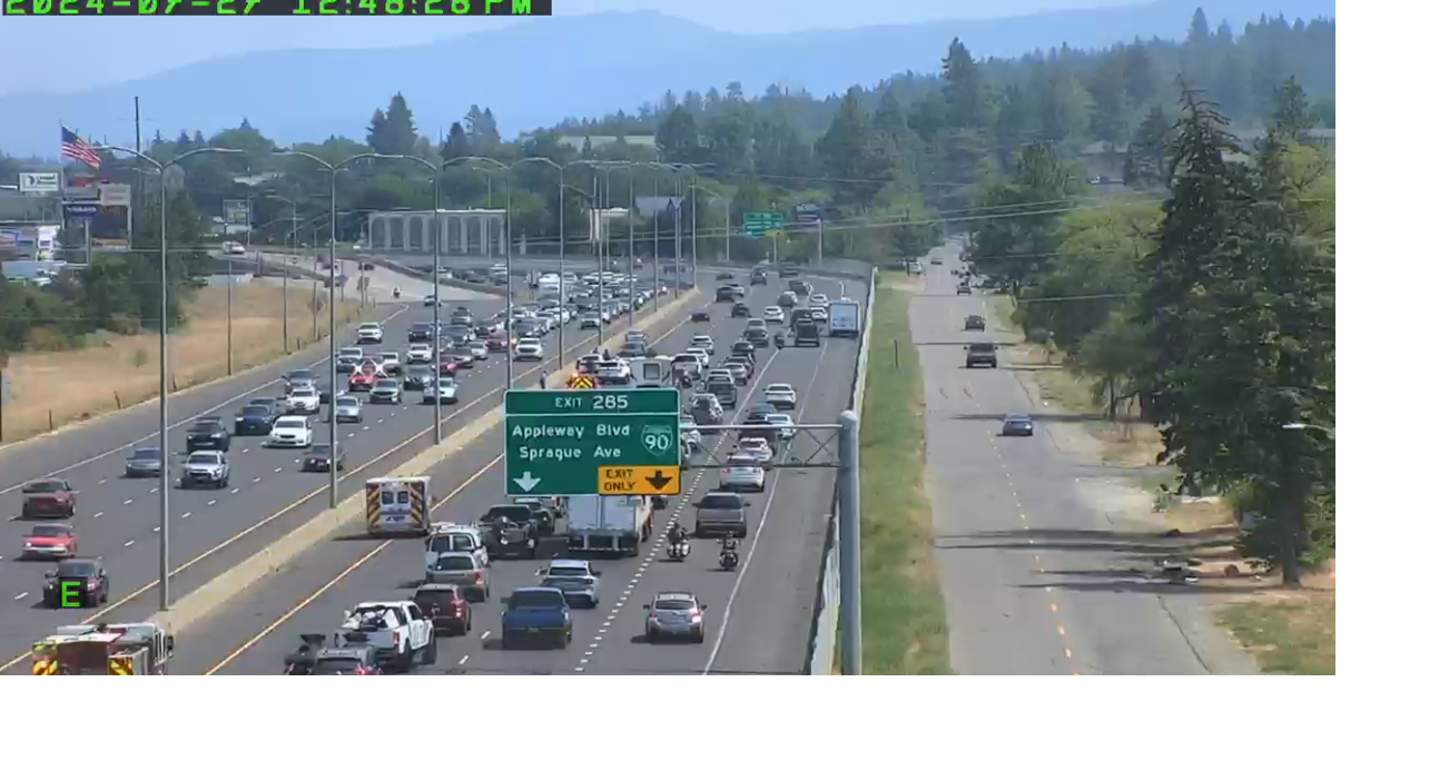 Eastbound I-90 slows near Spokane Valley due to car crash | Spokane ...