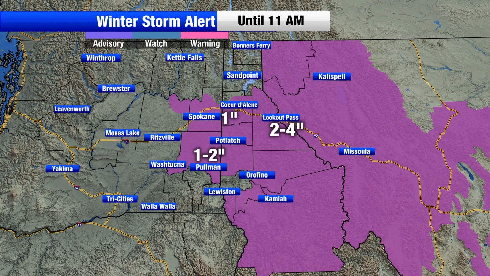 Be prepared for a slick morning commute as snow continues to fall ...