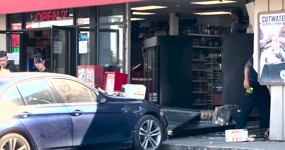 Regular customer of Spokane gas station crashed into it destroying it ...