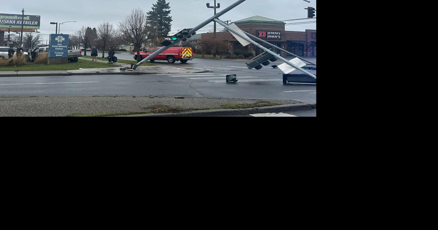 Crash near East Mission Street and Ruby Street knocks down traffic ...