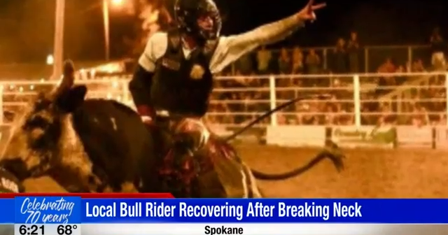 Local bull rider shares story after breaking neck in fall at Cusick ...