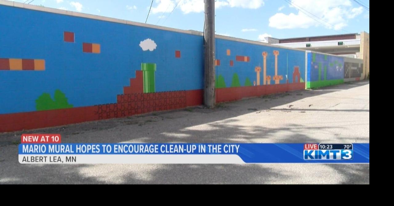 Mario mural being painted in Albert Lea encourages cleanup in the city ...
