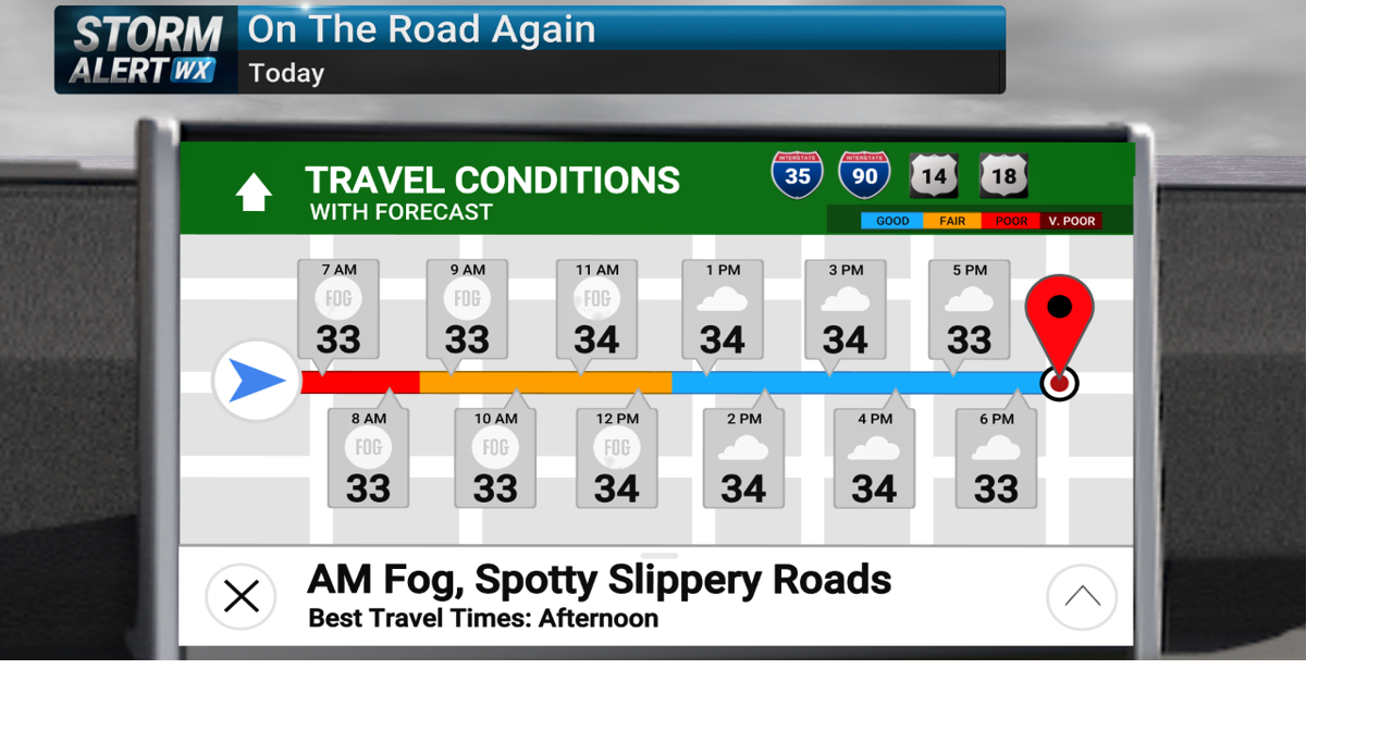 Storm Alert Wx 3: Slick spots for AM commute, clouds remain Tuesday ...